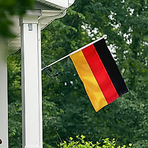 XIFAN Premium Nylon Germany German Flag 3x5 Outdoor, Double Sided Heavy Duty 210D Nylon German National Country Flags, Strongest Longest Lasting with Sewn Stripes/4 Stitch Hemming/Brass Grommets