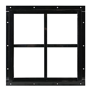 Shed Windows and More 12" x 12" Shed Windows Aluminum Black Flush