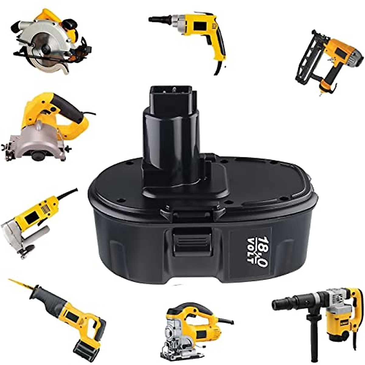 CEENR 2Pack 4.6Ah DC9096 Battery for DeWalt 18V Ni-Mh XRP Battery DC9099 DC9098 DW9096 DW9099 DE9096 DE9098 Compatible with DeWalt 18-Volt Tools Batteries