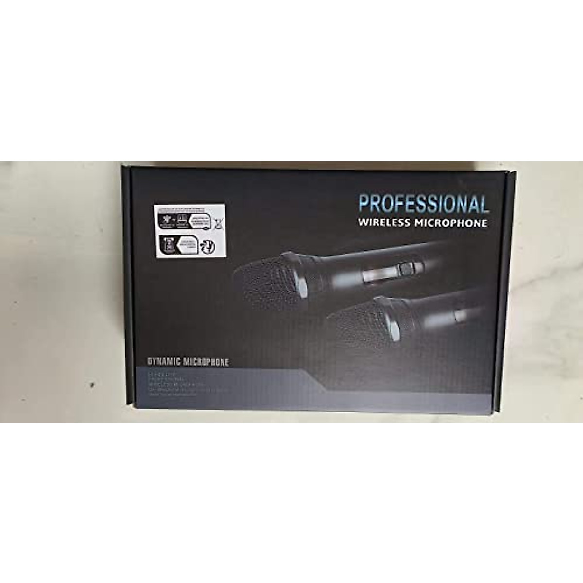 FerBuee Wireless Microphone Dual Professional Cordless Dynamic Mic Handheld Microphone System for Amplifier, PA System, Karaoke, Meeting, Party, Church, DJ, Wedding, 100ft