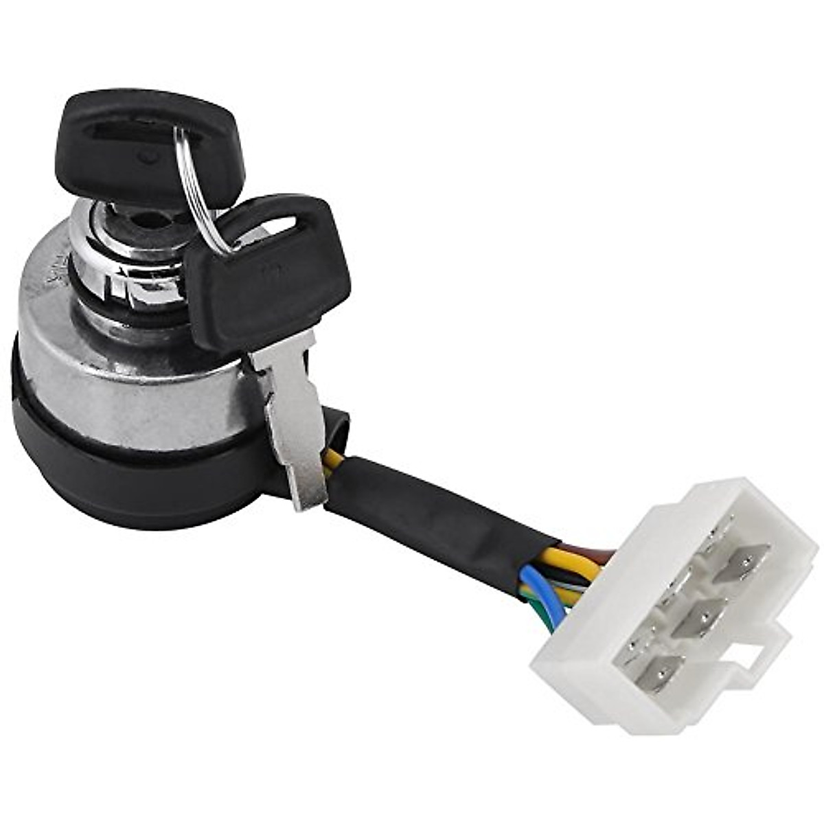 Key Switch of 6 Wire Ignition Start Ignition Start Key Switch For 2.5-6.5KW 188F Gas Generator with 2 key