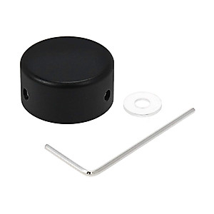 Bitray Guitar Effect Footswitch Topper Aluminium Alloy Pedal Caps with Wrench Black - 2PCS