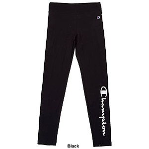 Champion Heritage Girls Performance Legging Stretch Pant | Active Athletic Pant  (Medium, Black)