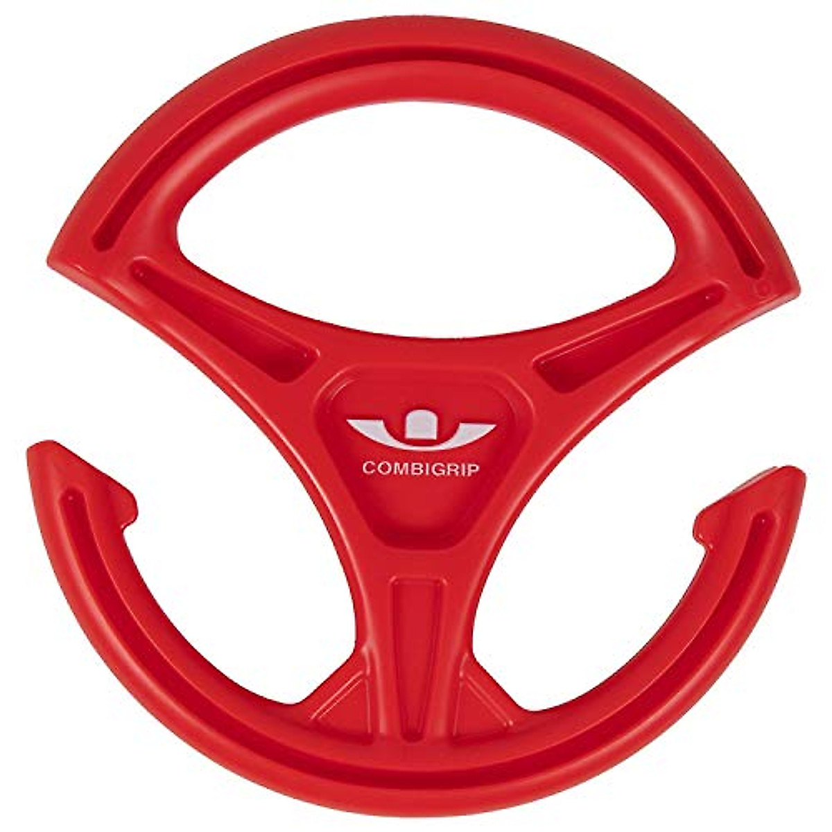 Combigrip Red Grocery Bag Handle Shopping Bag Carrier holds up to 300lbs Hands Free Concept Including Shoulder Strap For Safe Carrying with Dual Hooks and Comfortable Grip