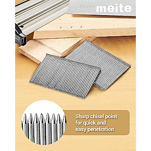 meite 14 Gauge Concrete T Nails for Pneumatic Concrete Nailer Gun - 1-1/2" Length Galvanized Concrete Finish Nails (400 PCS/BOX)