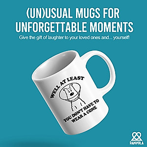 Well At Least You Don’t Have To Wear A Cone Get Well Soon Gifts For Women After Surgery Men Recovery Gifts From Friends Feel Better Get Well Ceramic Mug (White, 11 oz)