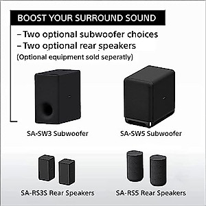 Sony HT-A3000 3.1ch Dolby Atmos Soundbar Surround Sound Home Theater with DTS:X and 360 Spatial Sound Mapping, works with Google Assistant
