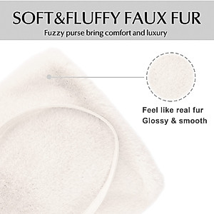 Fur Story Tote Bag Faux Fur Purses for Women Plush Handbag Fuzzy Shoulder Bag Big Capacity Black Purse for women’s Girls