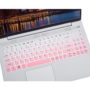 Keyboard Cover Skin for Acer Aspire 5 Slim Laptop 15.6” A515-55 A515-55T A515-55G A515-43 A515-44G A515-54 A515-54G,2022 Acer Aspire 3 A315-59 58 57/Acer Aspire 1 A115 Protective Skin-Gradual Pink