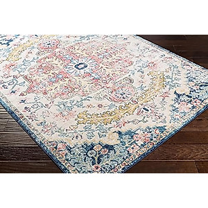 Livabliss Odelia Vintage Bohemian Area Rug,5'3" x 7'3",Garnet/Navy