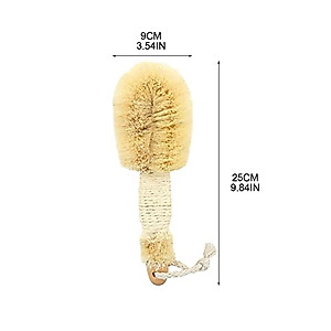 INGVY Dry Brushing Body Brush Creative Massage Body Brush Bathroom Sisal Rubbing Brush Natural