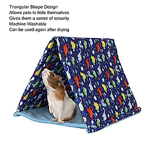 Reptile Sleeping Bed, Soft Warm Cartoon Pattern Lizard Hideout Tent for Pet Reptile Guinea Pig