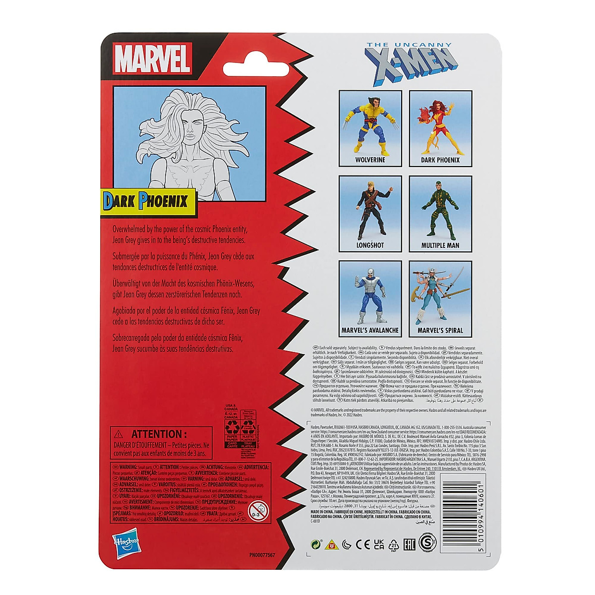 Marvel Legends Series X-Men Classic Dark Phoenix 6-inch Action Figure Toy,for 4+ Years, 3 Accessories