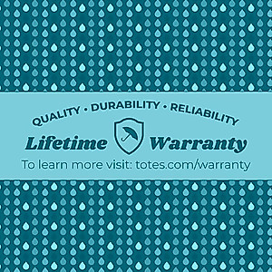 totes Titan Super Strong Auto Open Close Oversized Compact Umbrella, Black, One Size