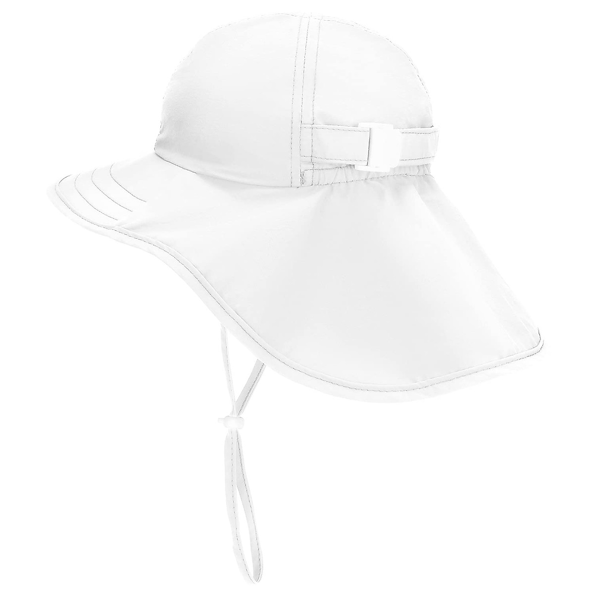 Baby and Toddler Sun Hat - UPF 50+ Kids Boy & Girl Summer Swim Pool & Beach Hat White