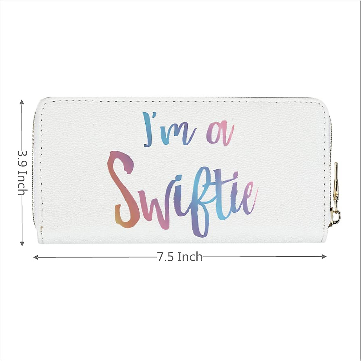 XYZONE I'm a Swiftie Wallet Taylor Team Wallets PU Leather Zip Around Purse for TS Fans Gift Music Lover Merchandise