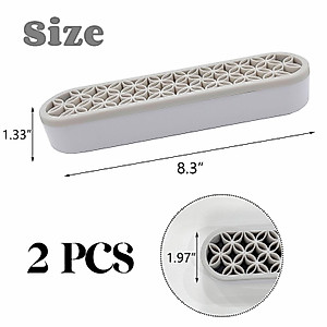 TANG SONG 2 PCS Silicone Make up Brush Holder Cosmetic Storage Box Desktop Organizers (Gray)
