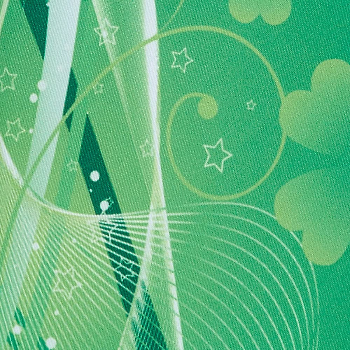 Jacob Alexander Men's Happy Saint Patrick's Day Abstract Wavy Four-Leaf Clover Stars Regular Length Neck Tie - Green