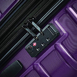 Samsonite Omni 2 Hardside Expandable Luggage with Spinner Wheels, Checked-Medium 24-Inch, Purple