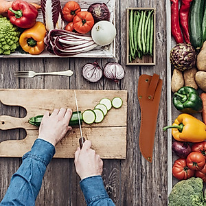 Hemoton Leather Holster 2pcs Scabbard Holster Leather Mini Butcher Leather Protector