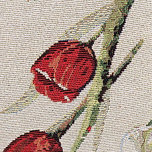 Yosoo Health Gear Knitting Bag, Yarn Organizer, Knitting Needle Storage Exquisite Practical Wood Handle Woven Fabric Storage Bag for Knitting Needles Sewing Tools(Rose Jacquard)