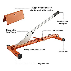 HighFree Laminate Floor Cutter Hand Tool Laminate Flooring Cutter for 8-inch & 12-inch Wide and 4-12mm Thick Composite Floor