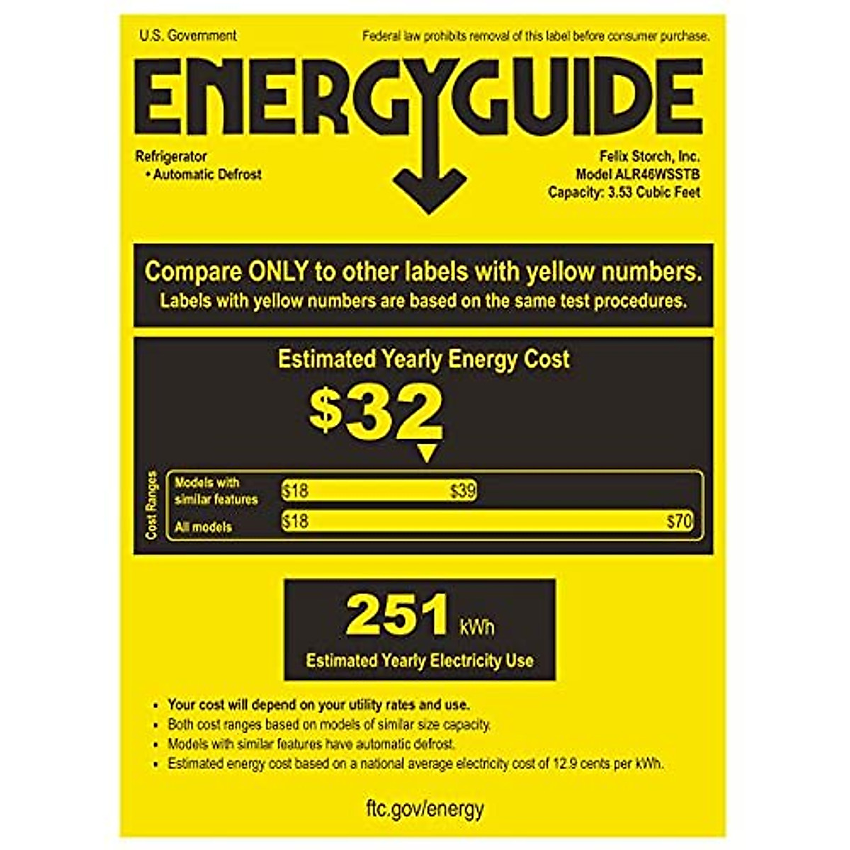 Summit Appliance ALR46WSSTB 20" Wide Built-In All-Refrigerator, ADA Compliant, 3.53 cu.ft Capacity, Adjustable Thermostat, Removable Door Racks, Automatic Defrost, Temperature & Open Door Alarms