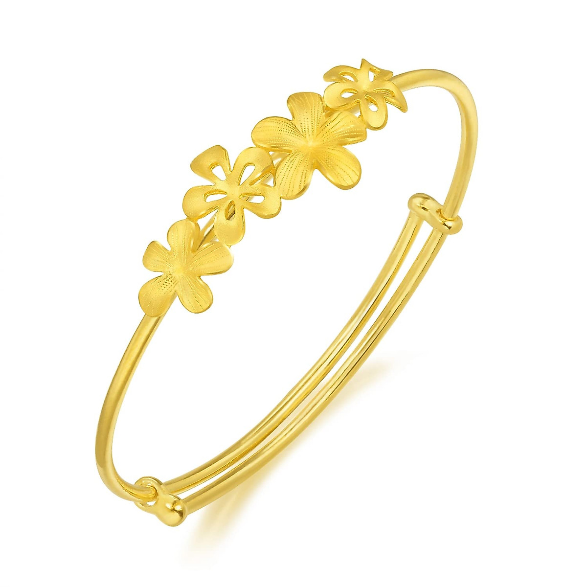 CHOW SANG SANG Chinese Wedding Collection 999.9 24K Gold Price-by-Weight 9.73g Gold Floral Bangle for Women 89224K