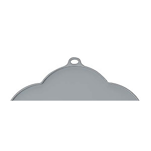 Catit Flower Shape Cat Placemat, Gray, diameter 11.8in