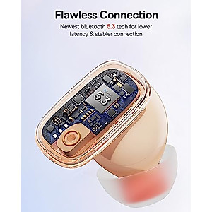 Baseus Hybrid Active Noise Cancelling Wireless Earbuds for Women - 3D Spatial Audio Bluetooth 5.3 Earbuds App Customized Upto 90% Noise Cancelling Lightweight Ear Buds for iPhone, Android (AirNora 2)