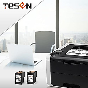 TESEN 61XL Remanufactured 61XL Ink Cartridge Replacement for HP 61XL 61 XL Use with HP Envy 4500 5530 5539 DeskJet 1055 1010 1050A 2546 3000 Officejet 2622 4631 4630 eAIO Printer (2 Black Combo)