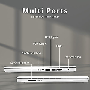 HP Stream 14-inch Laptop, Intel Celeron N4000, 4 GB RAM, 64 GB eMMC, Windows 10 Home in S Mode With Office 365 Personal For 1 Year (14-cb187nr, Diamond White)