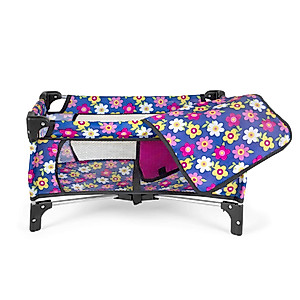 Baby Doll Crib Set, Doll Pack n Play Bassinet Blanket & Carry Bag for Baby Doll Playpen Fits up to 20" in Doll | Allows for Easy Compact Folding for Storage Toy Crib Doll, Excellent Pretend Play Gift