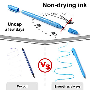 AECHY Curve Highlighter Pen Set, Dual Tip Marker Pens with 6 Different Curve Shapes & 8 Colors Mark Lines, Aesthetic Curve Marker Highlighter with Chisel Tip for Journal Planner School Supplies