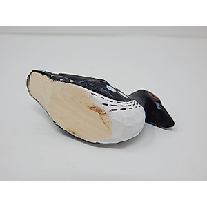 Common Loon Duck Wood Ornament Hanging Figurine Handmade Carved Decoration