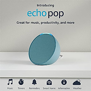 Amazon Echo Pop | Full sound compact smart speaker with Alexa | Midnight Teal