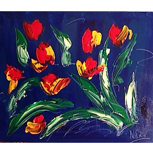 POP ART Modern Abstract - Wall Decor - Original OIL PAINTING ON CANVAS Direct From Studio -signed by Mark Kazav with Certificate - Impressionist