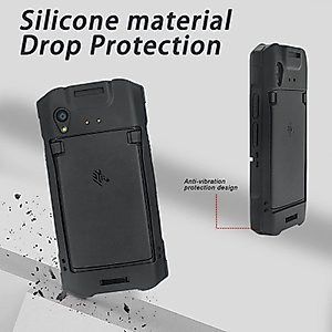 Protective Cover for Zebra Symbol TC21 TC26 Barcode Scanner,Rugged Bumper Case for Zebra Symbol TC21 TC26 Handheld Touch Mobile Computers,Slim Hard Shell Cover,Black,Composed of TPU