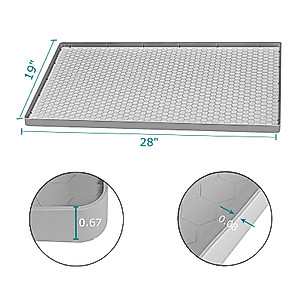Jacooxi Under Sink Mat 28 x 19 for Kitchen Waterproof, Silicone Under Sink Liner, Bathroom Kitchen Cabinet Protector Mat, Easy to Clean Cabinet Mat Organizers and Storage, Light Grey