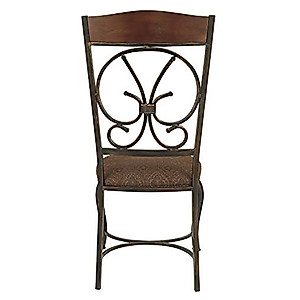 Signature Design by Ashley Glambrey Old World Dining Chair with Cushion, 4 Count,, Brown