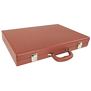 Silverman & Co. 19-inch Premium Backgammon Set - Desert Brown Board