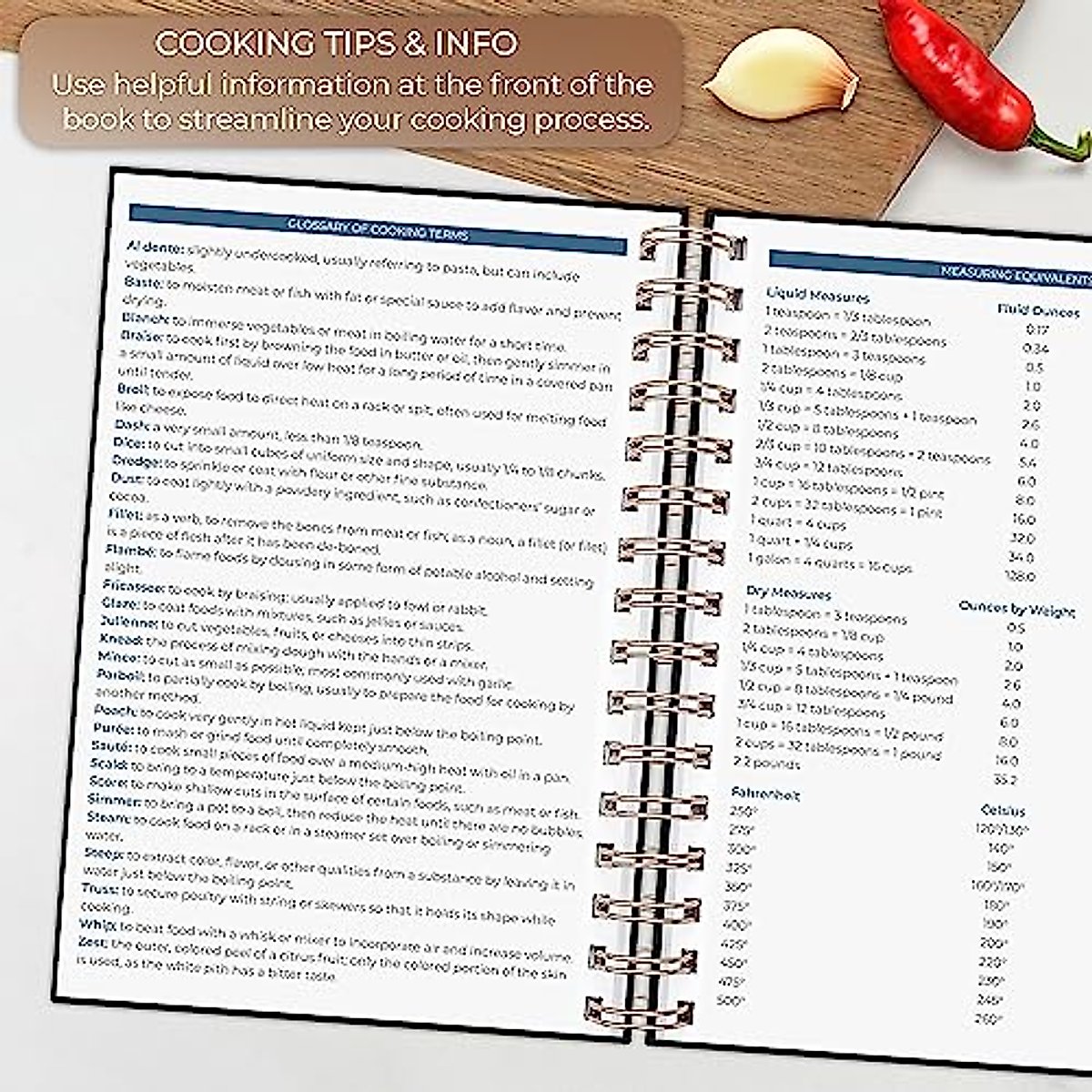 Clever Fox Recipe Book Spiral – Make Your Own Family Cookbook – Blank Recipe Notebook Organizer – Empty Cooking Journal to Write In Recipes – Medium Size, 6.3”x8.3”, Hardcover (Black)