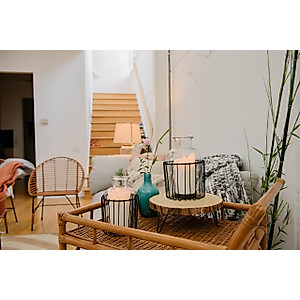 Creative Co-Op Decorative Paulownia Wood Pedestal, Natural