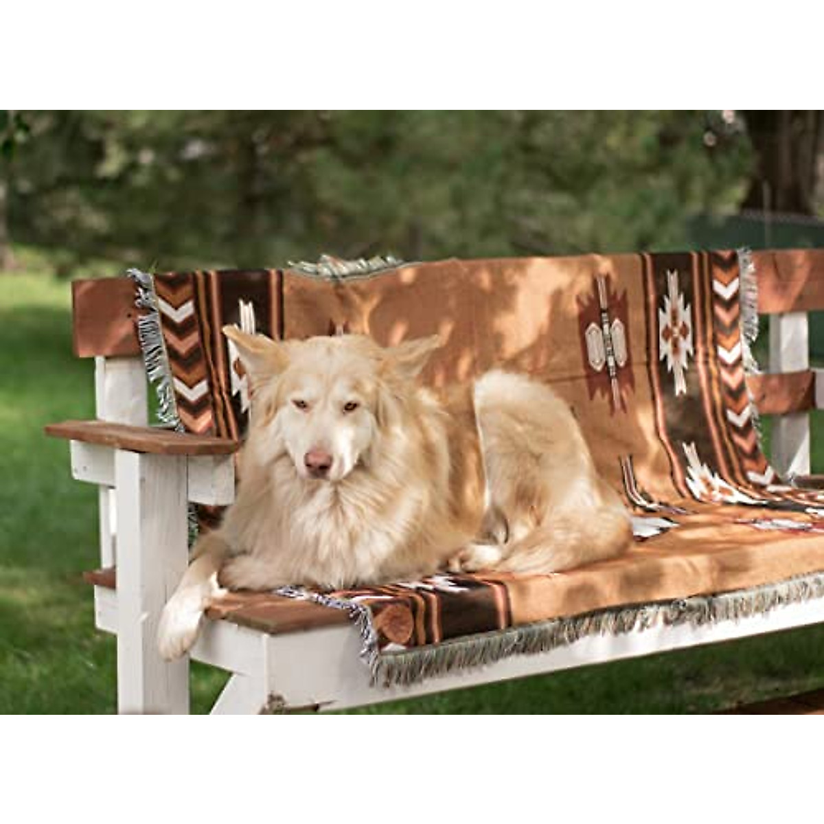 CCHYF Aztec Throw Blanket Native American Blanket Southwestern Boho Decor Reversible Woven Tassels Mexican Blankets and Throws for Couch Bed Chair Wall Tapestry Livingroom Outdoor Beach Brown 51"x63"