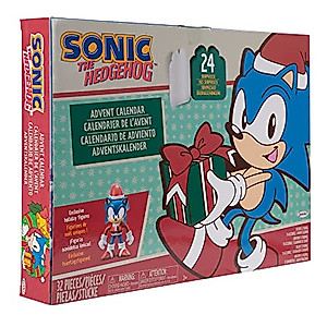 Sonic The Hedgehog Advent Calendar - 24 Surprises with Exclusive Collectible 2.5 Inch Holiday Action Figures!