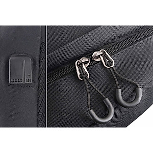 Roffatide Anime Chainsaw Man Backpack Pochita Book Bag Laptop School Bag with USB Charging Port and Headphone Port