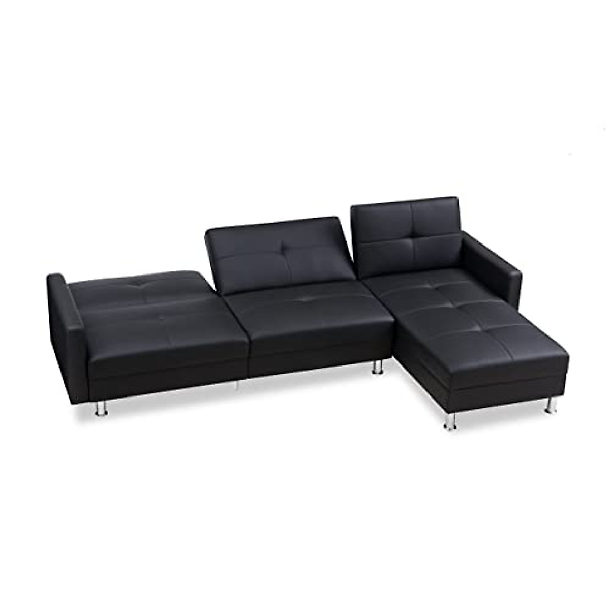 Gold Sparrow Davenport Sectional, Black