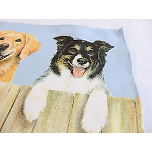 Samuel Lamont, K-9 (Canine) Dogs Kitchen/Tea Printed Towel, Imported, Linen-Cotton Blend