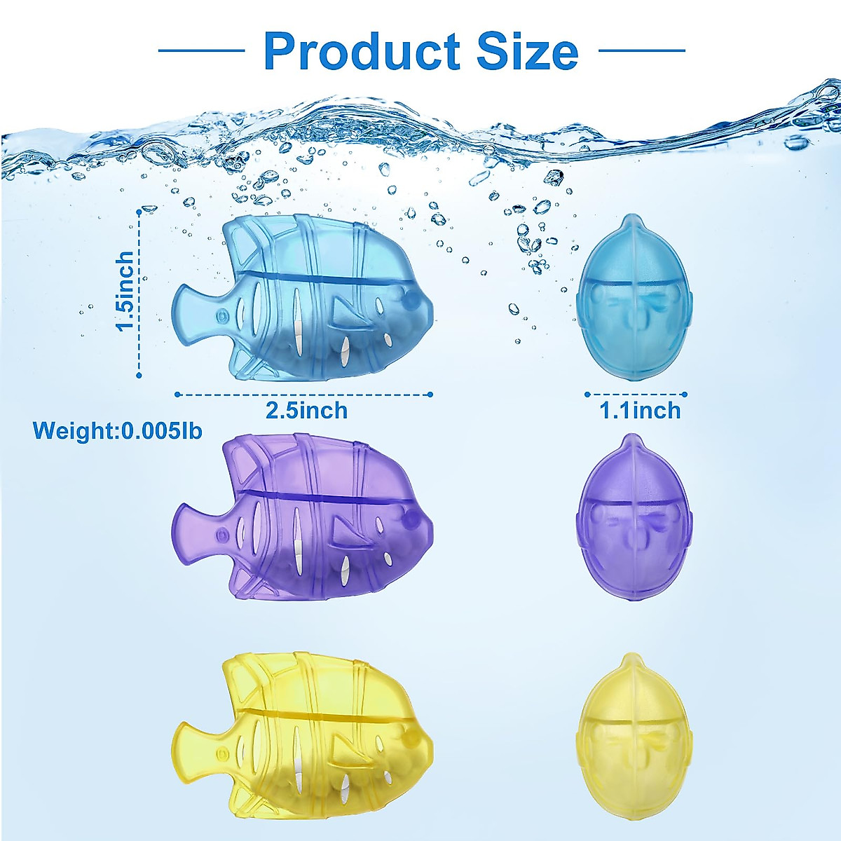 10PC Humidifier Cleaner Fish Universal Humidifier Tank Cleaner Works in All humidifiers and Fish Tanks Purifies Water, Prevent Hard Water Build-Up,Demineralization Cleaner(Blue Yellow Purple)