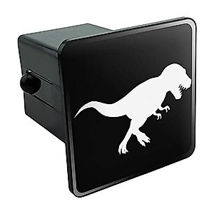 Dinosaur Tyrannosaurus Rex Black White Tow Trailer Hitch Cover Plug Insert 2"